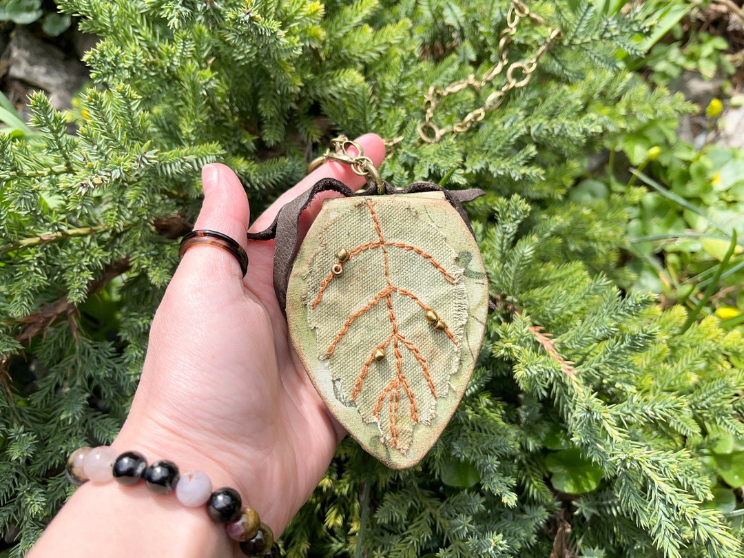 Mini Botanical Leaf Journal, Wearable Journal Charming Little Diary ...