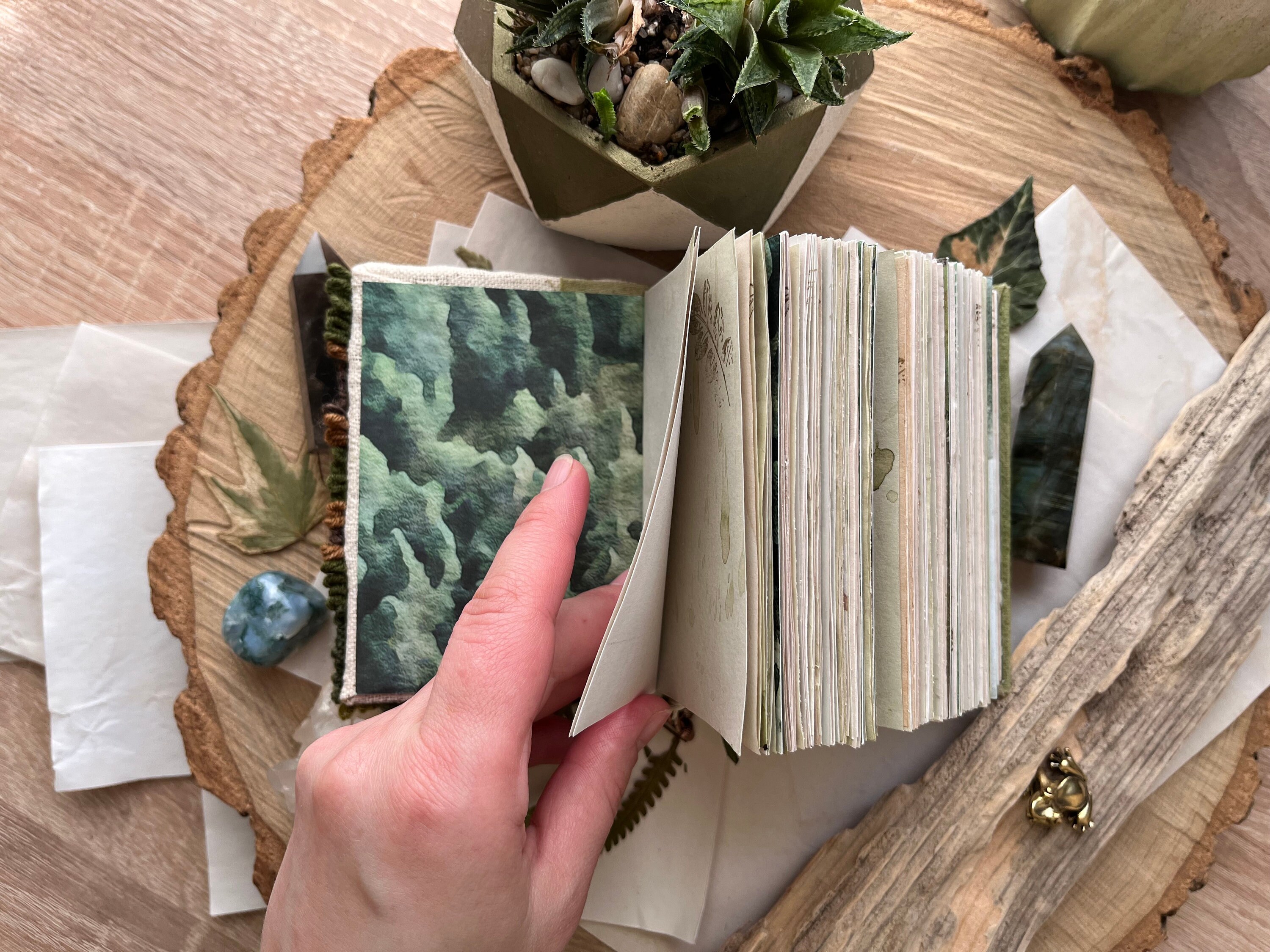 Mini Botanical Forest Herb Journal Junk Journal Handmade Book - Etsy