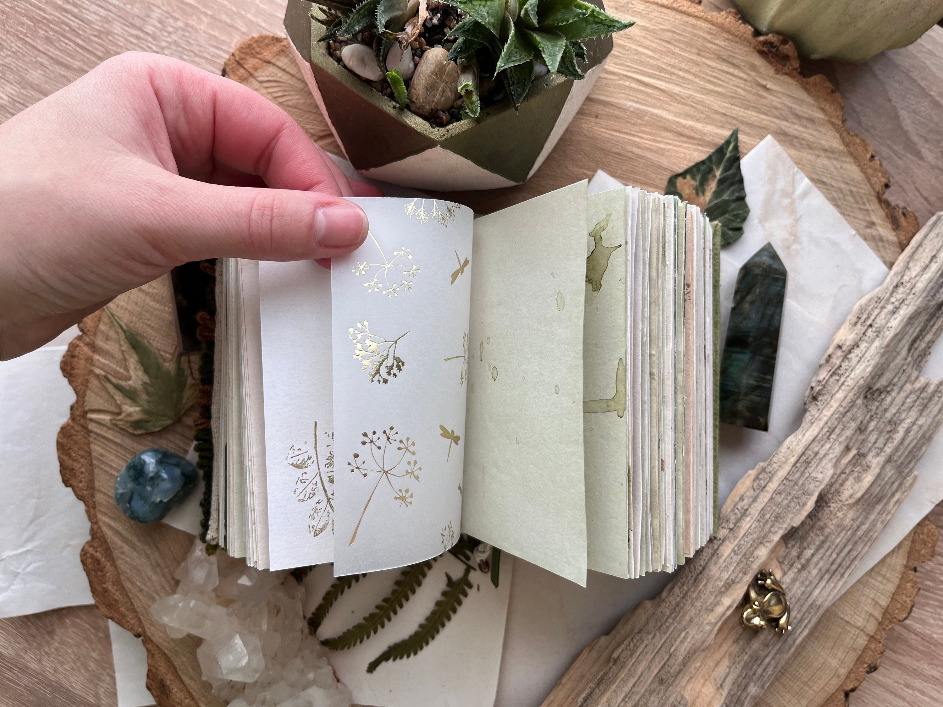 Mini Botanical Forest Herb Journal Junk Journal Handmade Book - Etsy