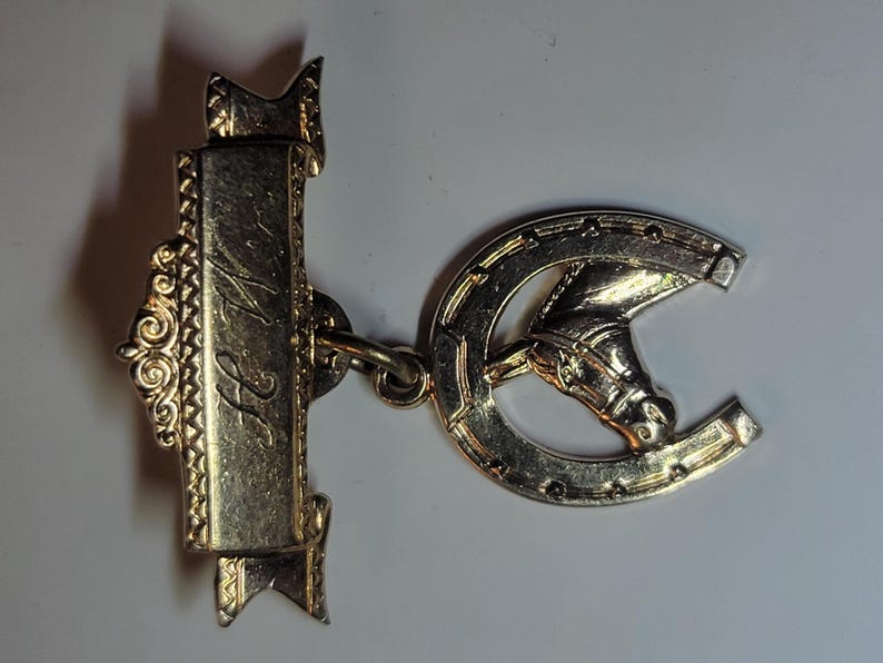 Vintage Horse and Horseshoe Lapel Pin - Etsy