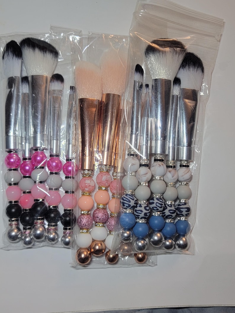 Makeup Brushes Set Beaded Sets of 5 - Etsy