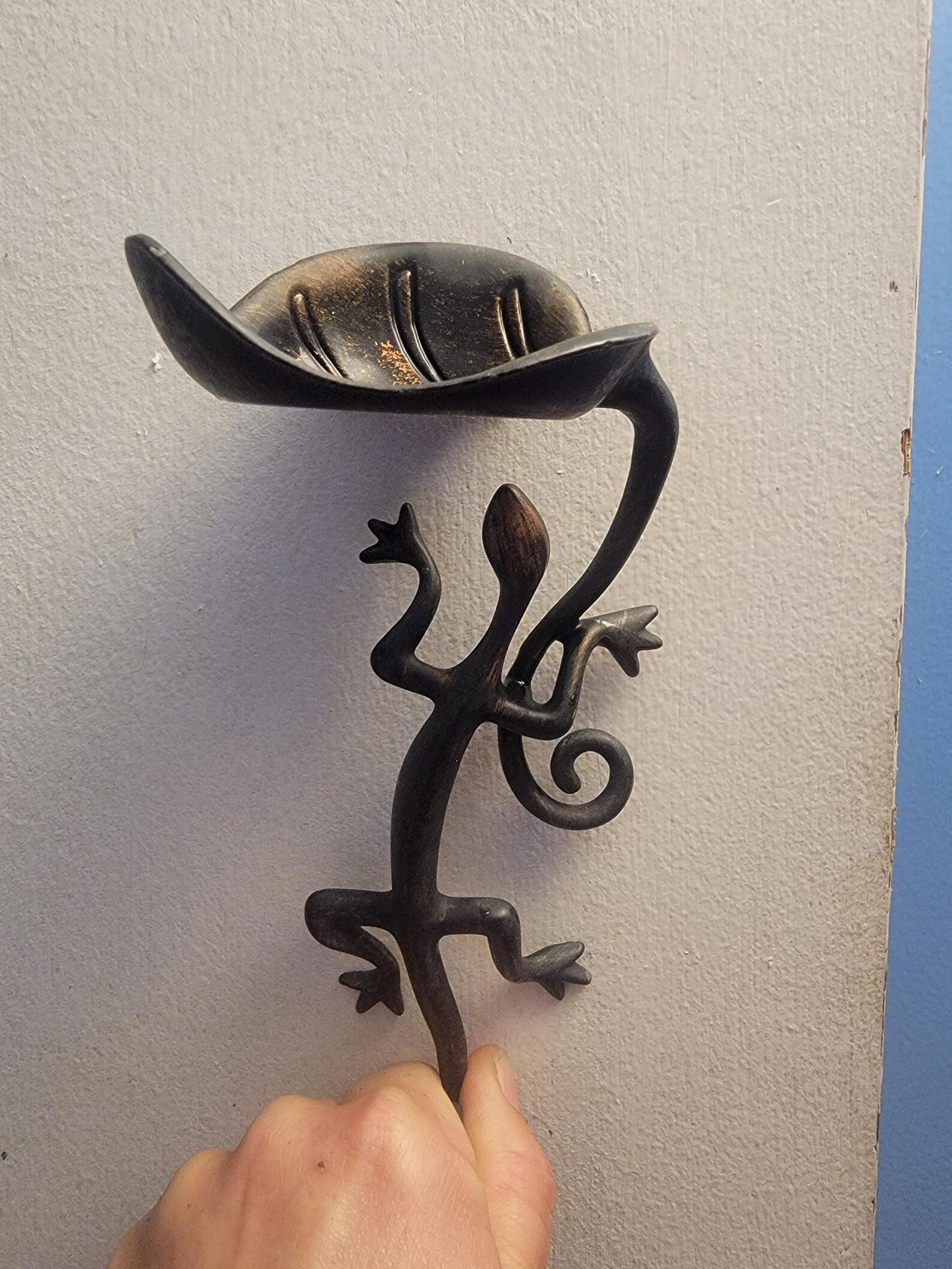 Lizard Wall Hanger for Small Candle - Etsy