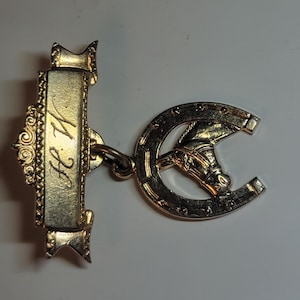 Vintage Horse and Horseshoe Lapel Pin - Etsy