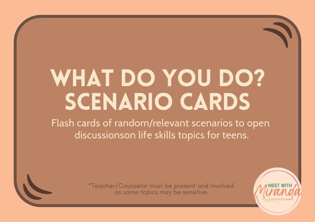 Teacher - Life Skills Scenario Flashcards - Etsy