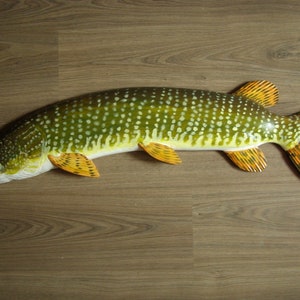 Northern Pike, Esox Lucius, Pike, 41-45 Inches 3D Wall Wooden Fish, One ...