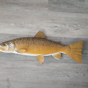 Brown Trout, Salmo Trutta, River Trout, 31-35 Inches 3D Wall Wooden ...