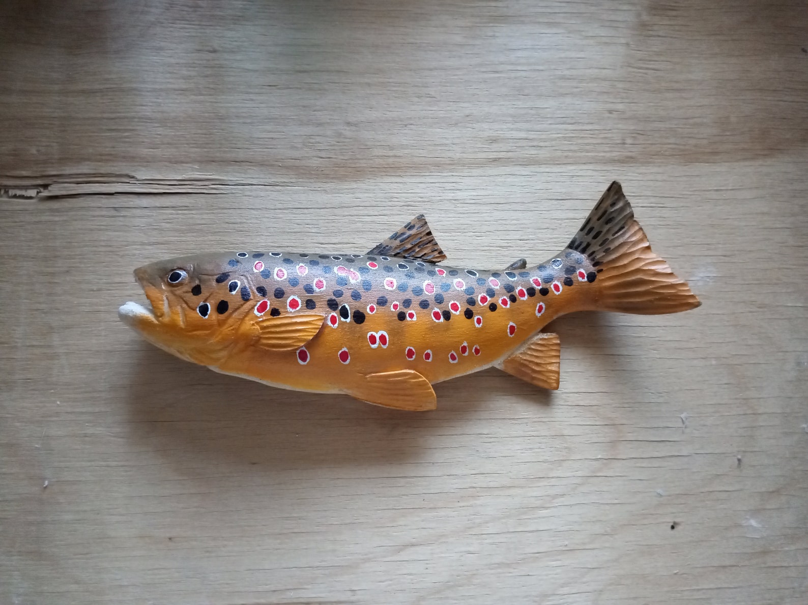 Brown Trout, Salmo Trutta, River Trout, 5-10 Inches 3D Wall Wooden Fish ...
