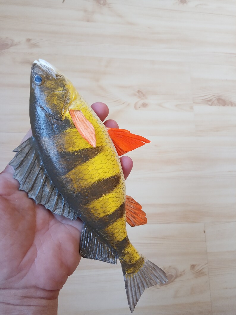 Yellow Perch, Perca Flavescens, American Perch, 5-10 Inches 3D Wooden ...