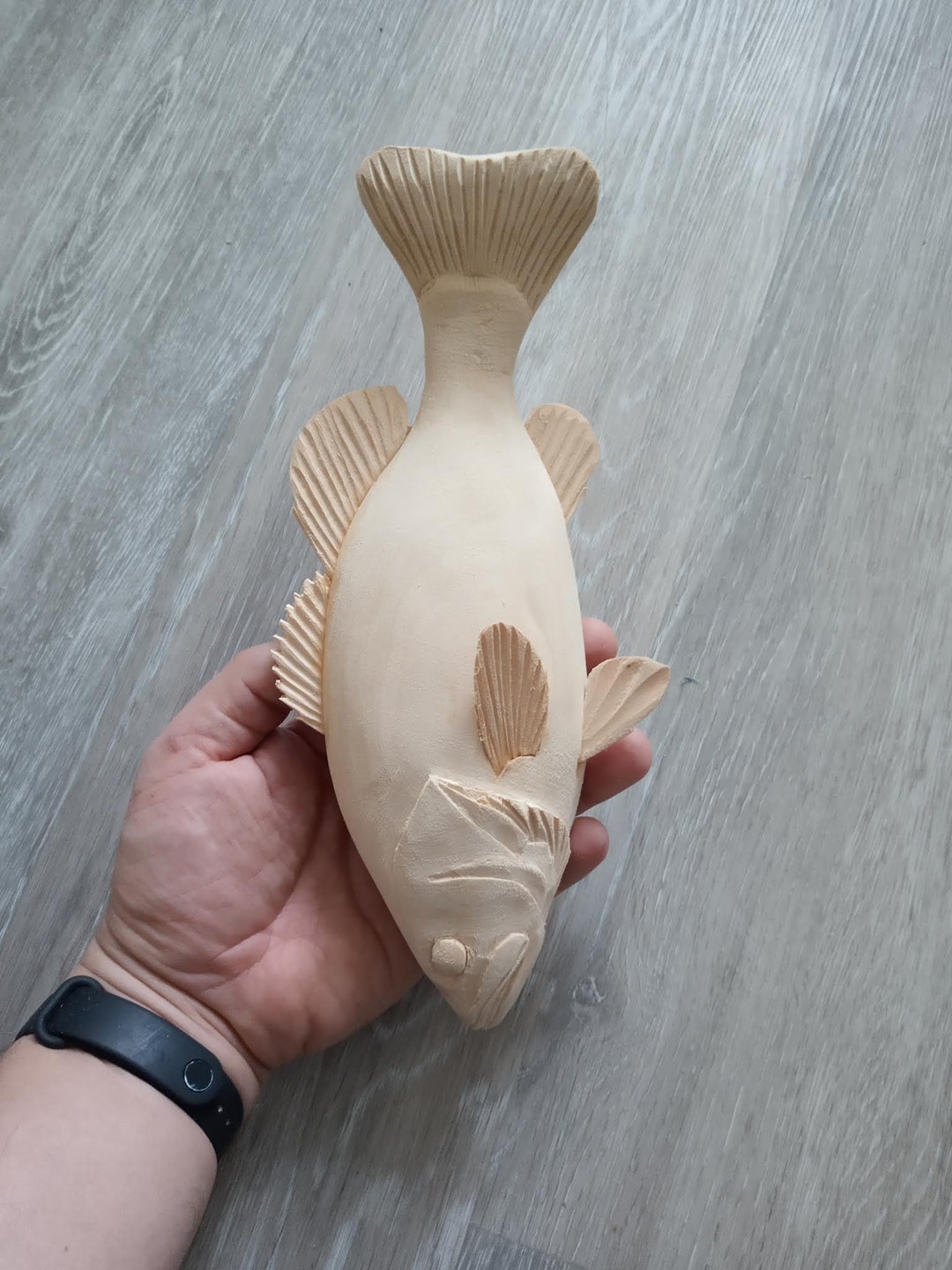 Largemouth Bass Fish Blank, 5-10 Inches 3D Wooden Fish Blank, Both ...