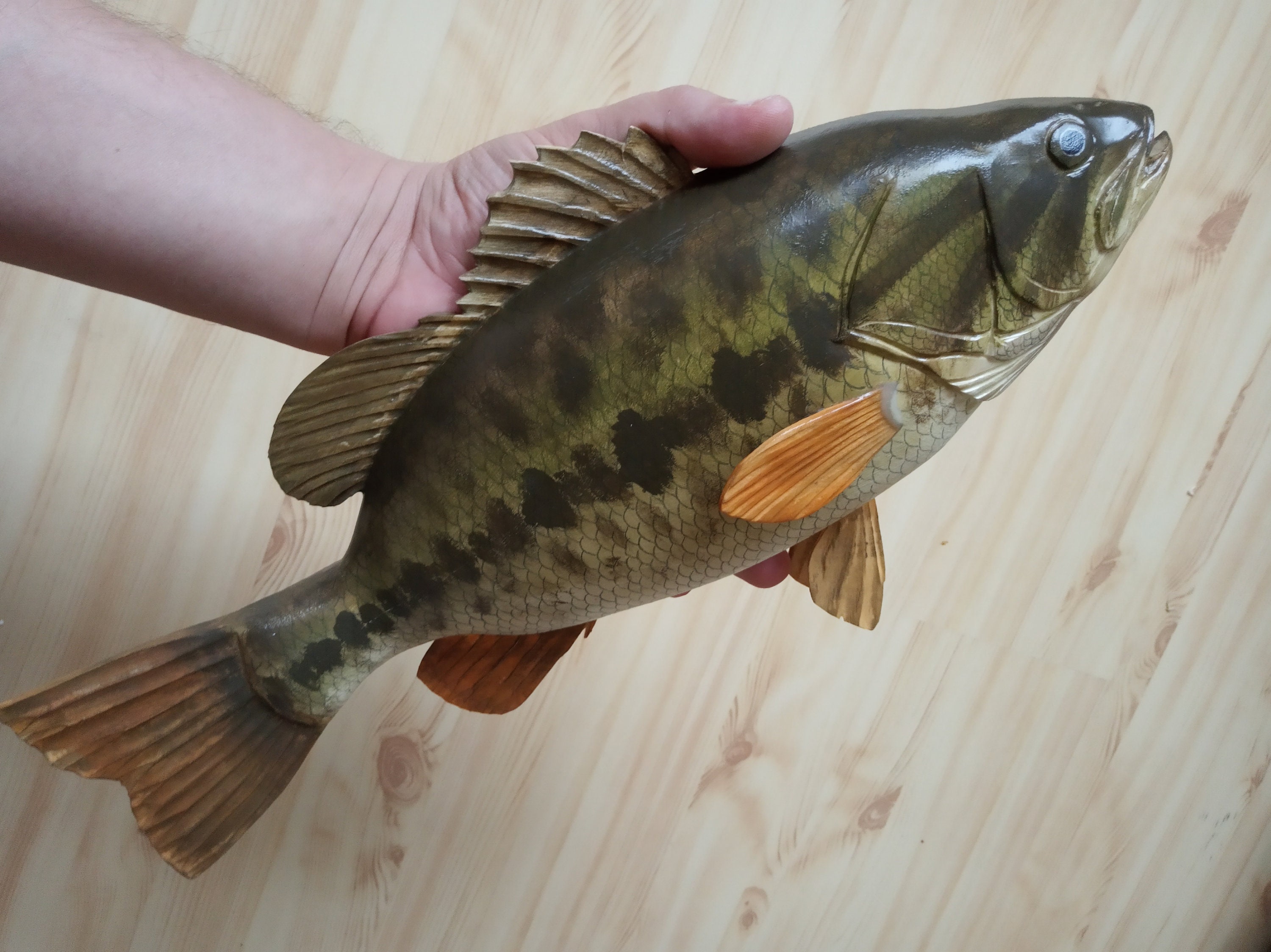 Largemouth Bass, Micropterus Salmoides, 11-15 Inches 3D Wooden Fish ...