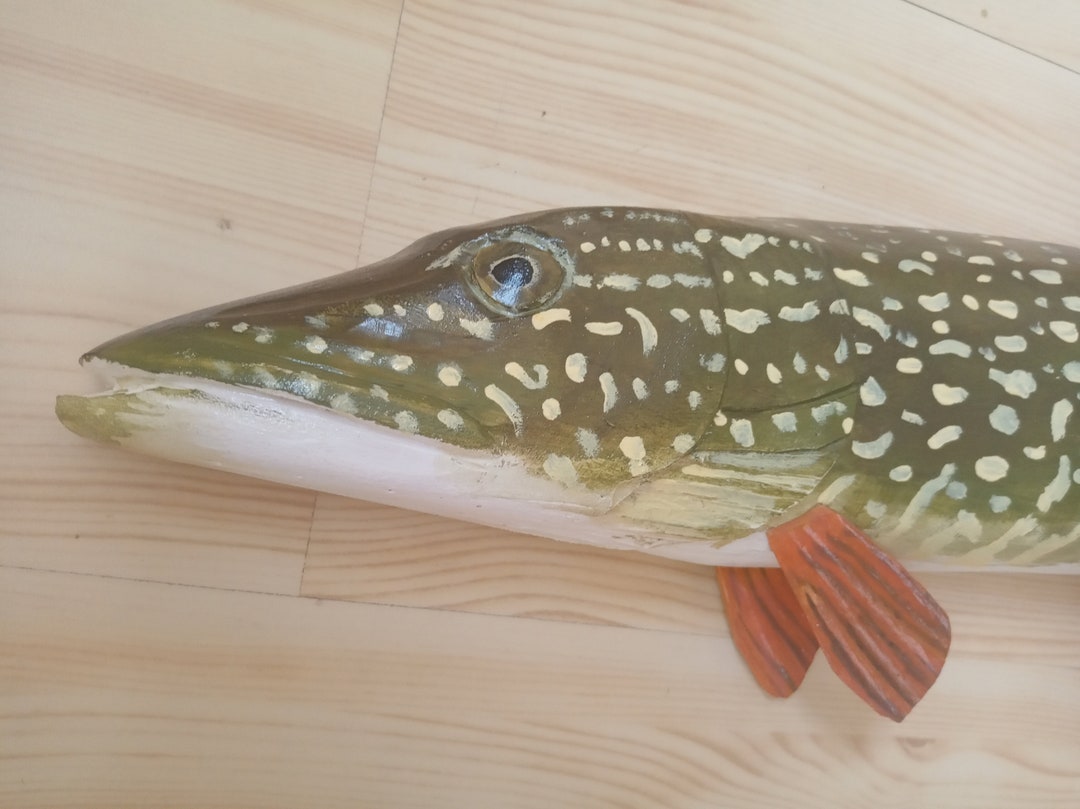 Northern Pike, Esox Lucius, Pike, 26-30 Inches 3D Wall Wooden Fish, One ...