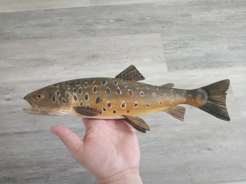 Brown Trout, Salmo Trutta, River Trout, 11-15 Inches 3D Wooden Fish ...