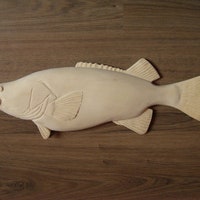 Halibut Fish Blank, 16-20 Inches 3D Wall Mounted Fish Blank, One Side ...