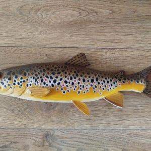 Brown Trout, Salmo Trutta, River Trout, 11-15 Inches 3D Wooden Fish ...