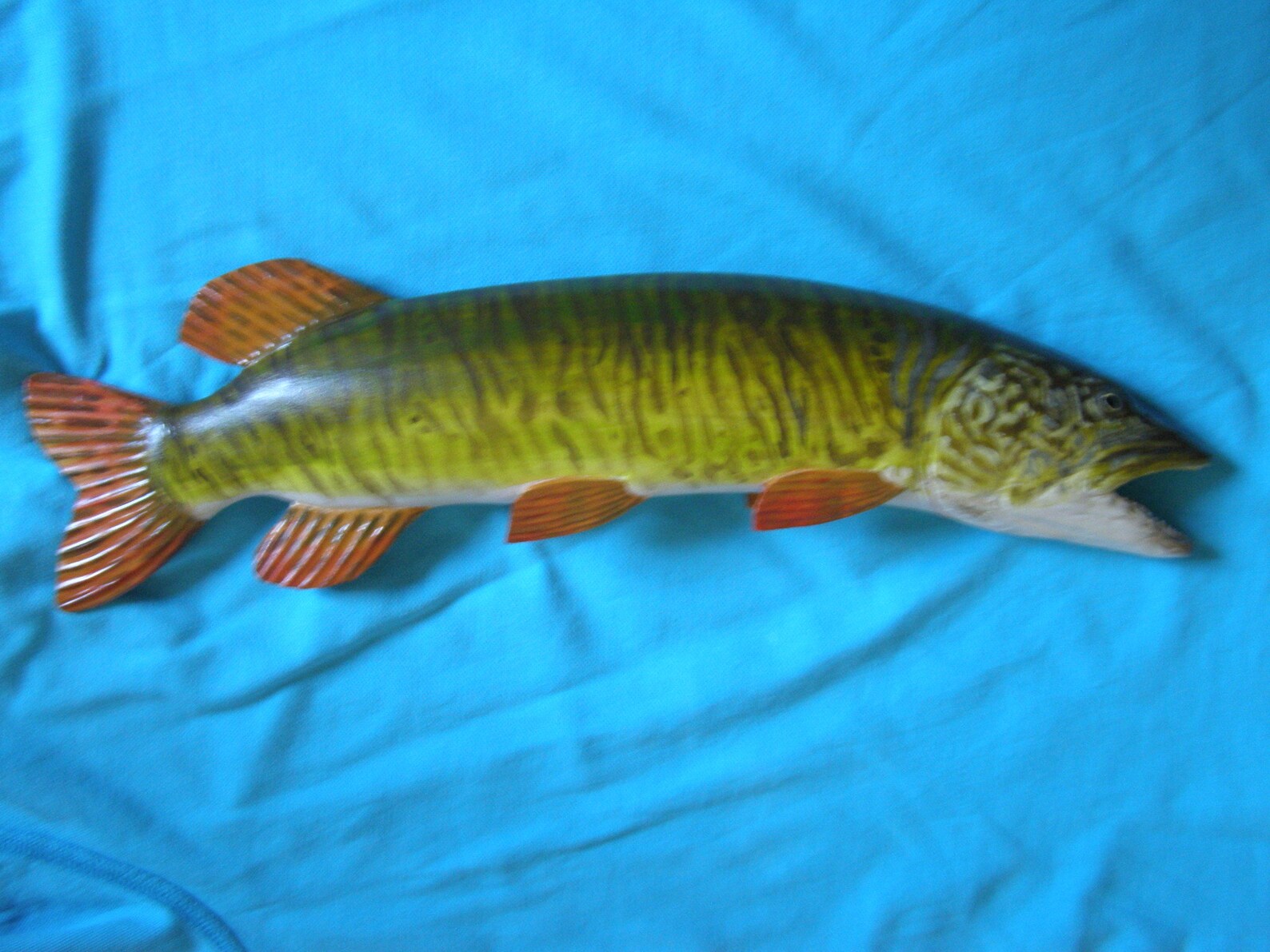 Tiger Pike, Tiger Muskellunge, Tiger Muskie, 16-20 Inches 3D Wooden ...