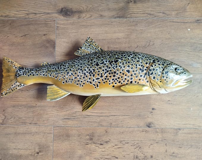 Brown Trout, Salmo Trutta, River Trout, 31-35 Inches 3D Wall Wooden ...