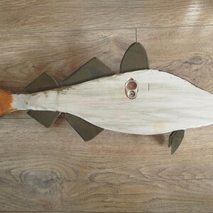 Atlantic Cod, Gadus Morhua, Cod, 11-15 Inch 3D Wall Wooden Fish, Carved ...