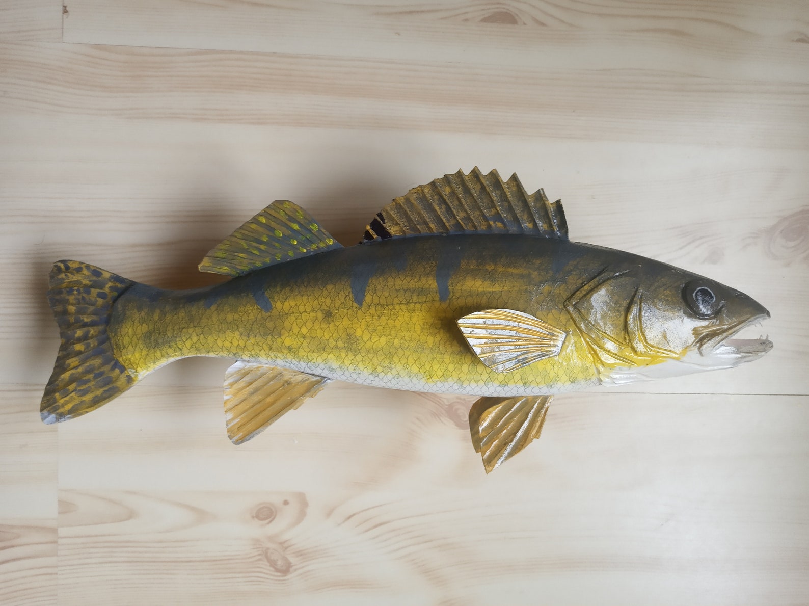 Walleye, Sander Vitreus, Yellow Walleye, 16-20 Inch 3D Wall Wooden Fish ...