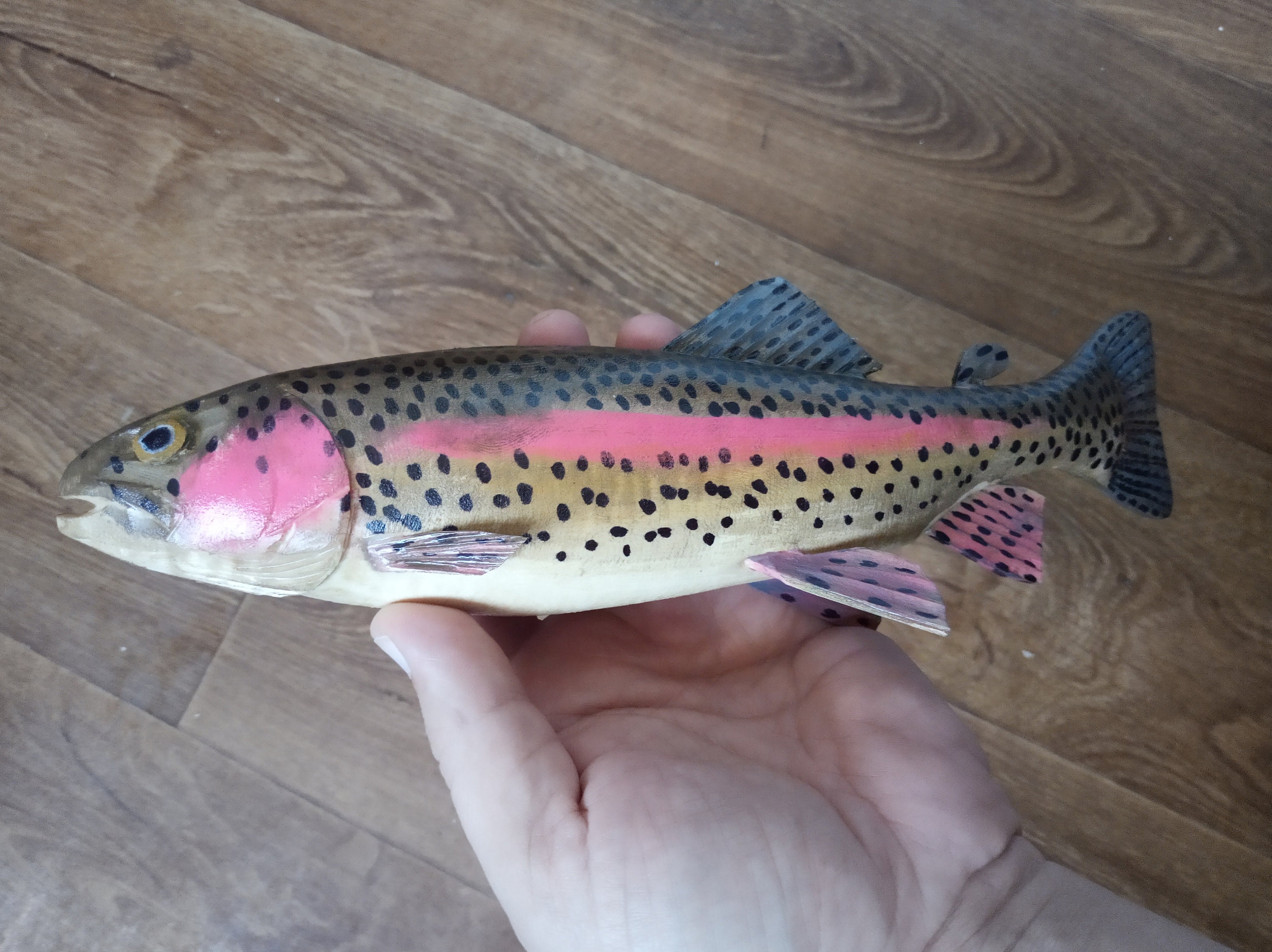 Rainbow Trout, Oncorhynchus Mykiss, Steelhead, 5-10 Inches 3D Wooden ...