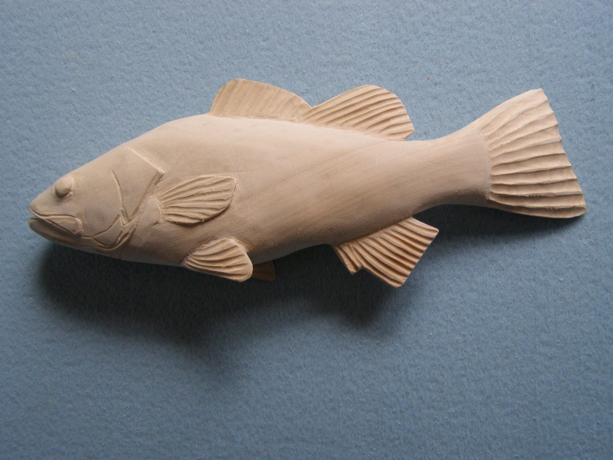 Largemouth Bass Fish Blank, 5-10 Inches 3D Wooden Fish Blank, Both ...