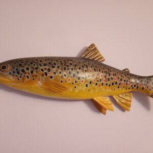 Brown Trout, Salmo Trutta, River Trout, 11-15 Inches 3D Wooden Fish ...
