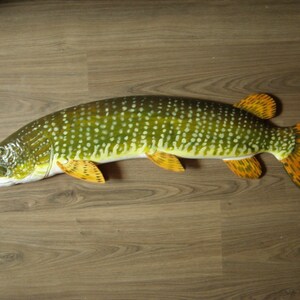 Northern Pike, Esox Lucius, Pike, 41-45 Inches 3D Wall Wooden Fish, One ...