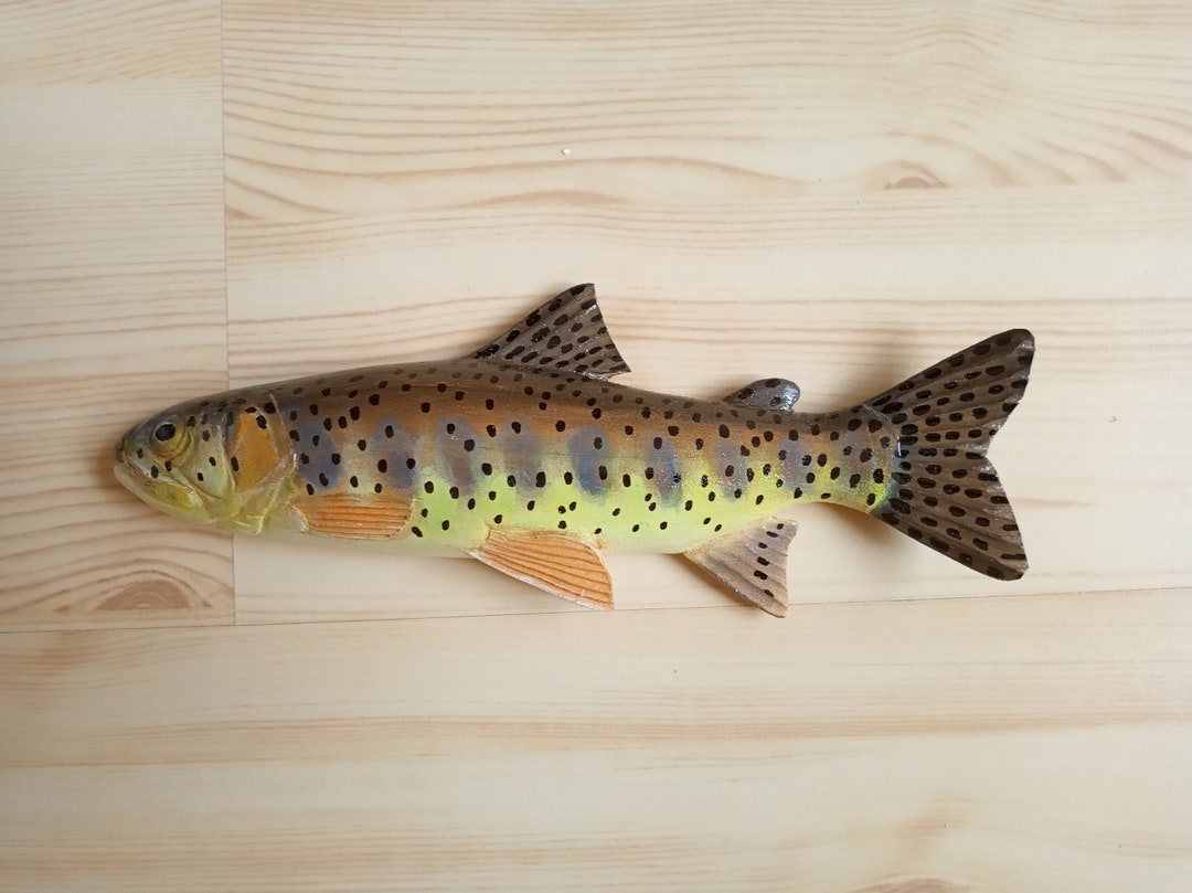Juvenile Apache Trout, Oncorhynchus Apache, 5-10 Inch 3D Wall Wooden ...