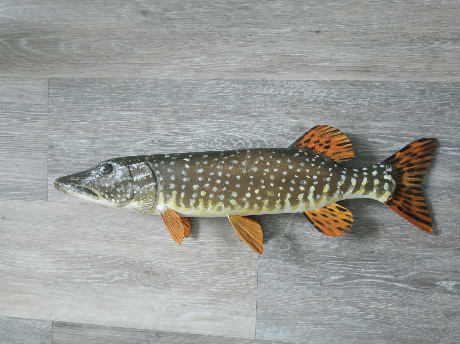 Northern Pike, Esox Lucius, Pike, 16-20 Inches 3D Wooden Fish, Both ...