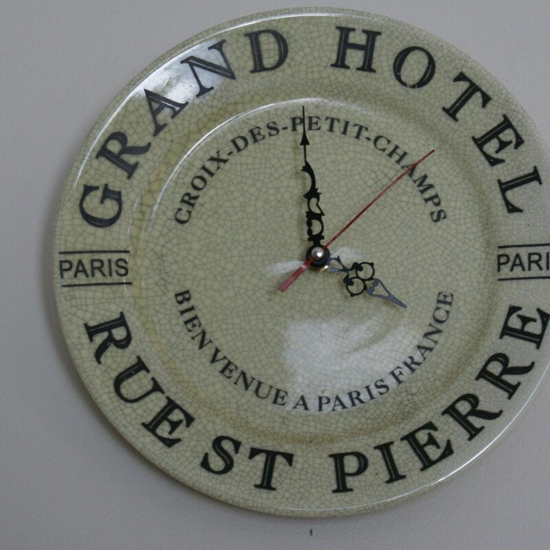 Plate Wall Clock - Etsy