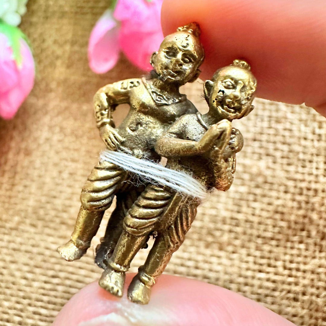 Kuman Thong Twins Rak Yom Rare Unique Thai Amulet Wealth Attracting ...
