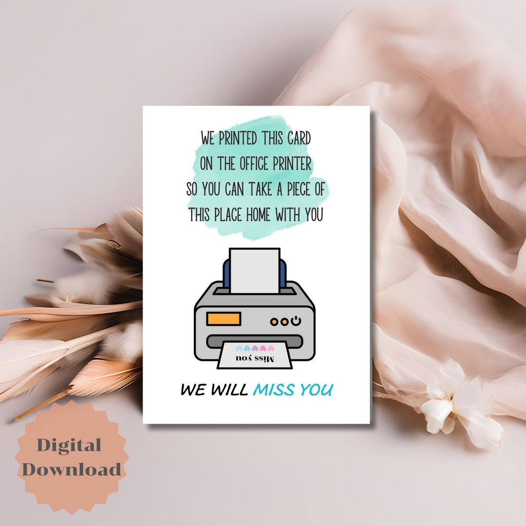 Printable for Boss or Coworker Going Away Card, Funny Going Away Card ...
