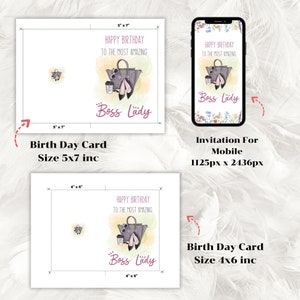 Boss Lady Birthday Card: Printable Greeting Card (PDF) - Etsy