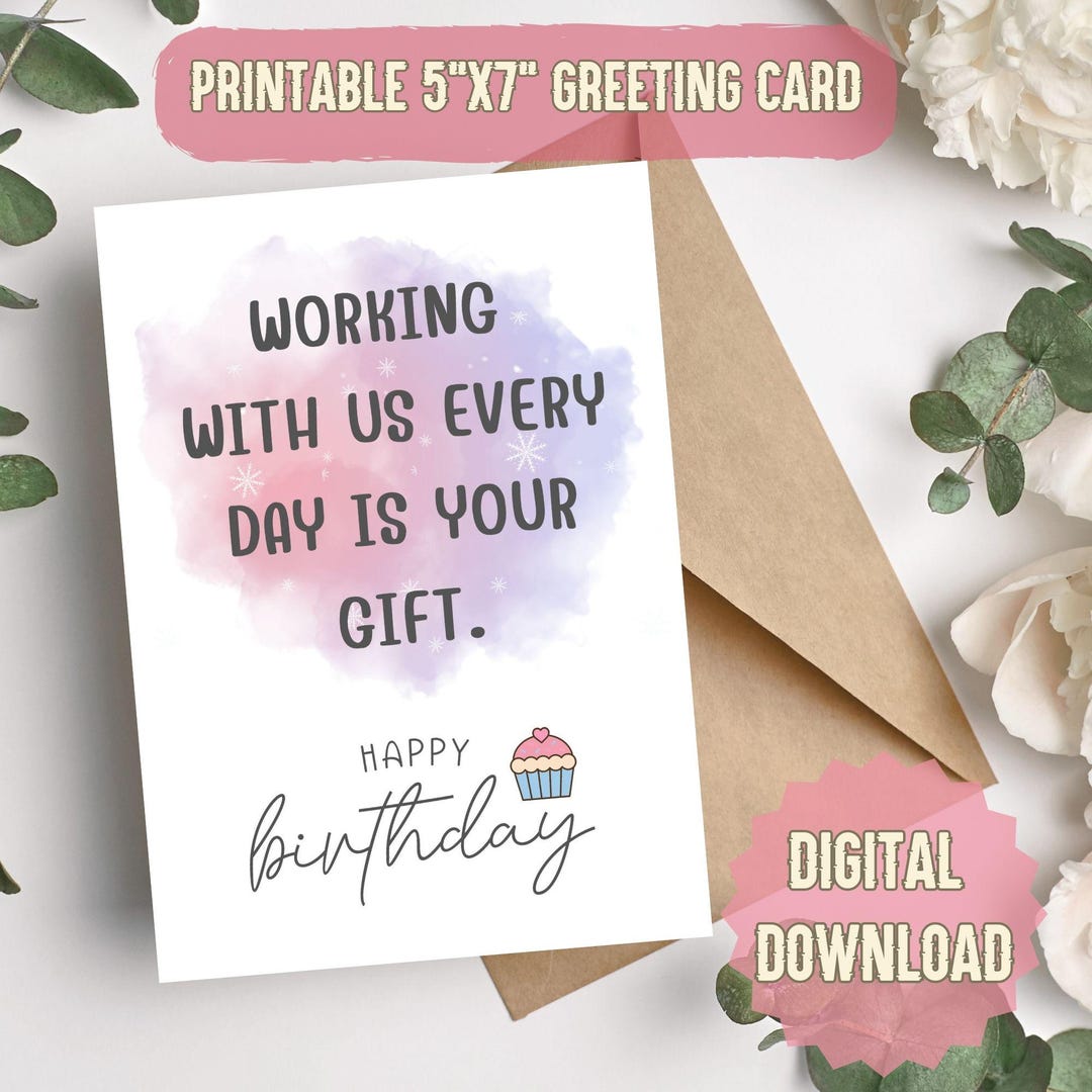Coworker Funny Happy Birthday Boss Card, Funny Birthday Card, Birthday ...
