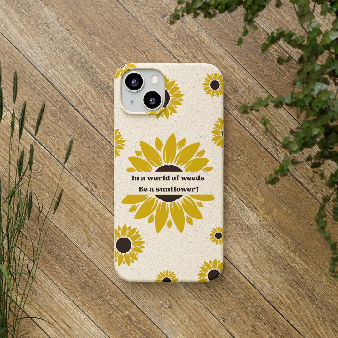 Biodegradable Sunflower Case - Etsy