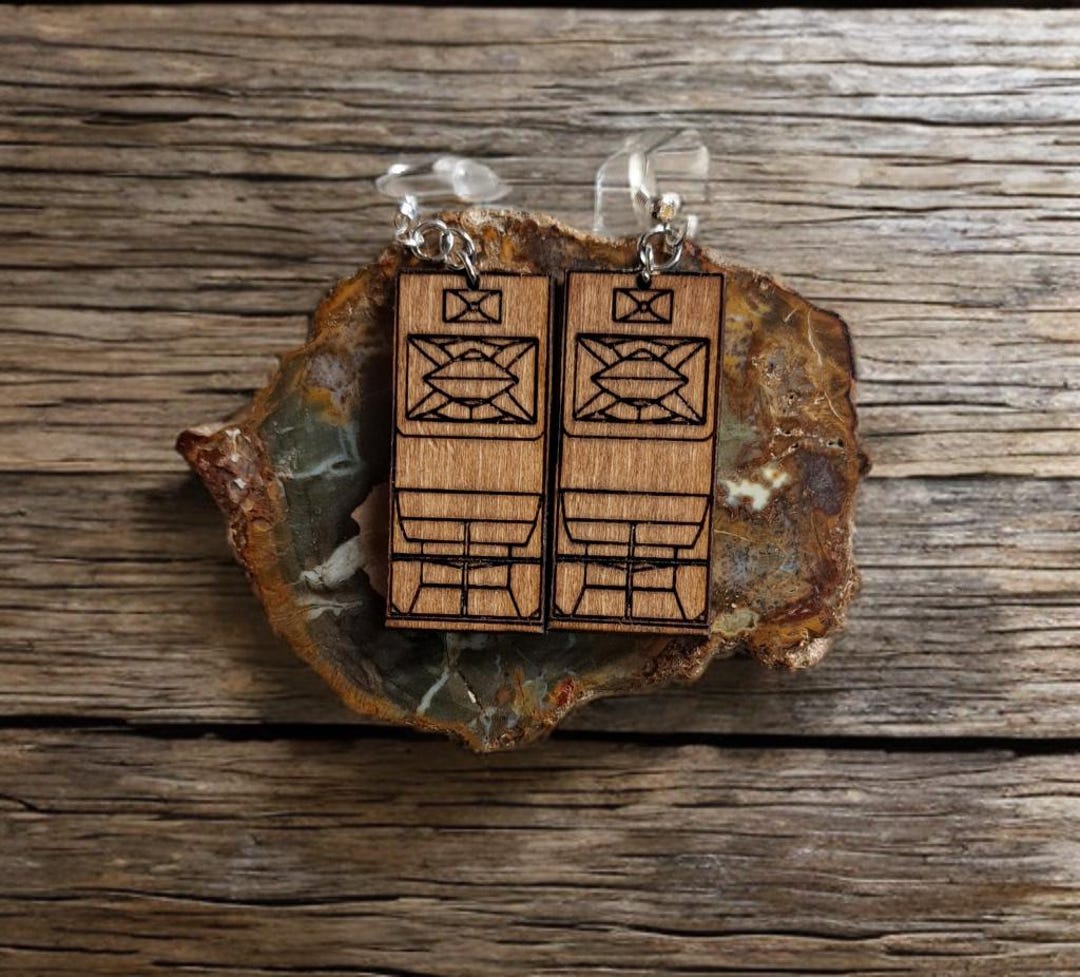 Funktion One Speaker Laser Engraved Wooden Earrings, Festival Fashion ...