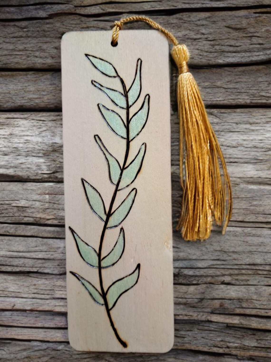 Handmade Wooden Mushroom Fairy House Pyrography Bookmark - Etsy