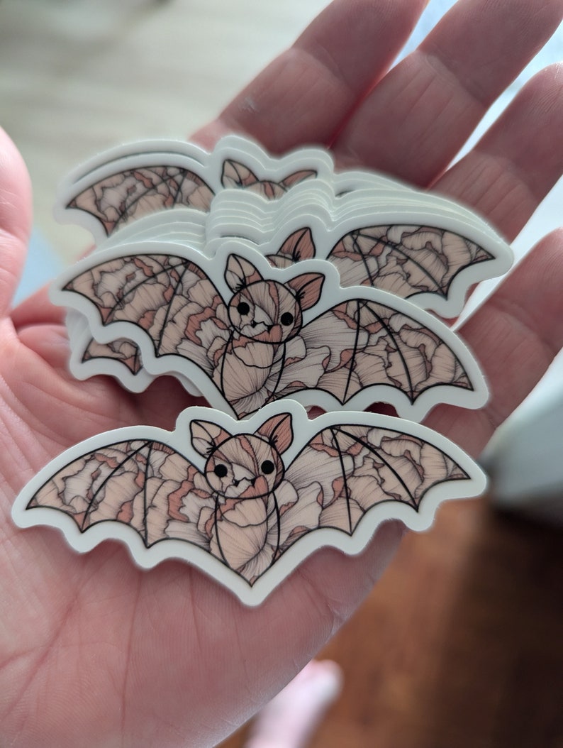 Spooky and Sweet Bat Vinyl Sticker - Etsy