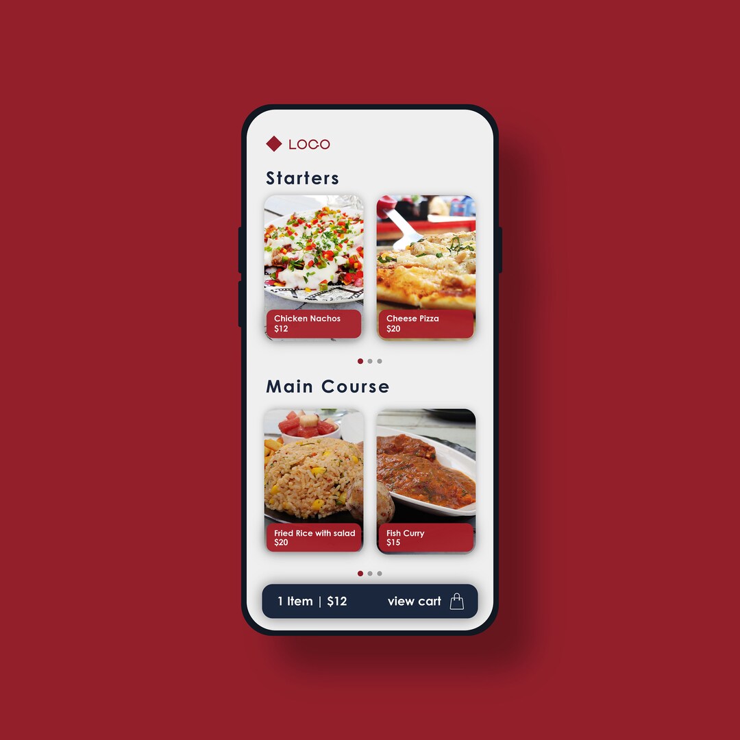 Restaurant App Mobile Template - Etsy