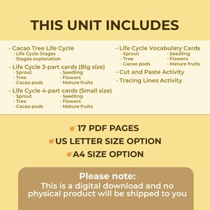 Cacao Tree Life Cycle Cacao Plant Life Cycle Cacao Life Cycle Printable ...