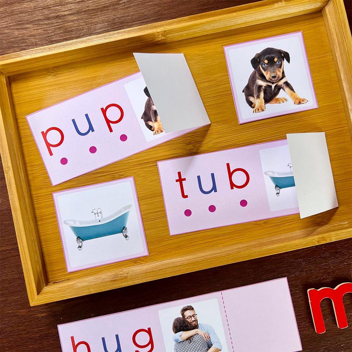 Montessori Pink Series Read and Reveal Pink Series Montessori CVC Words ...