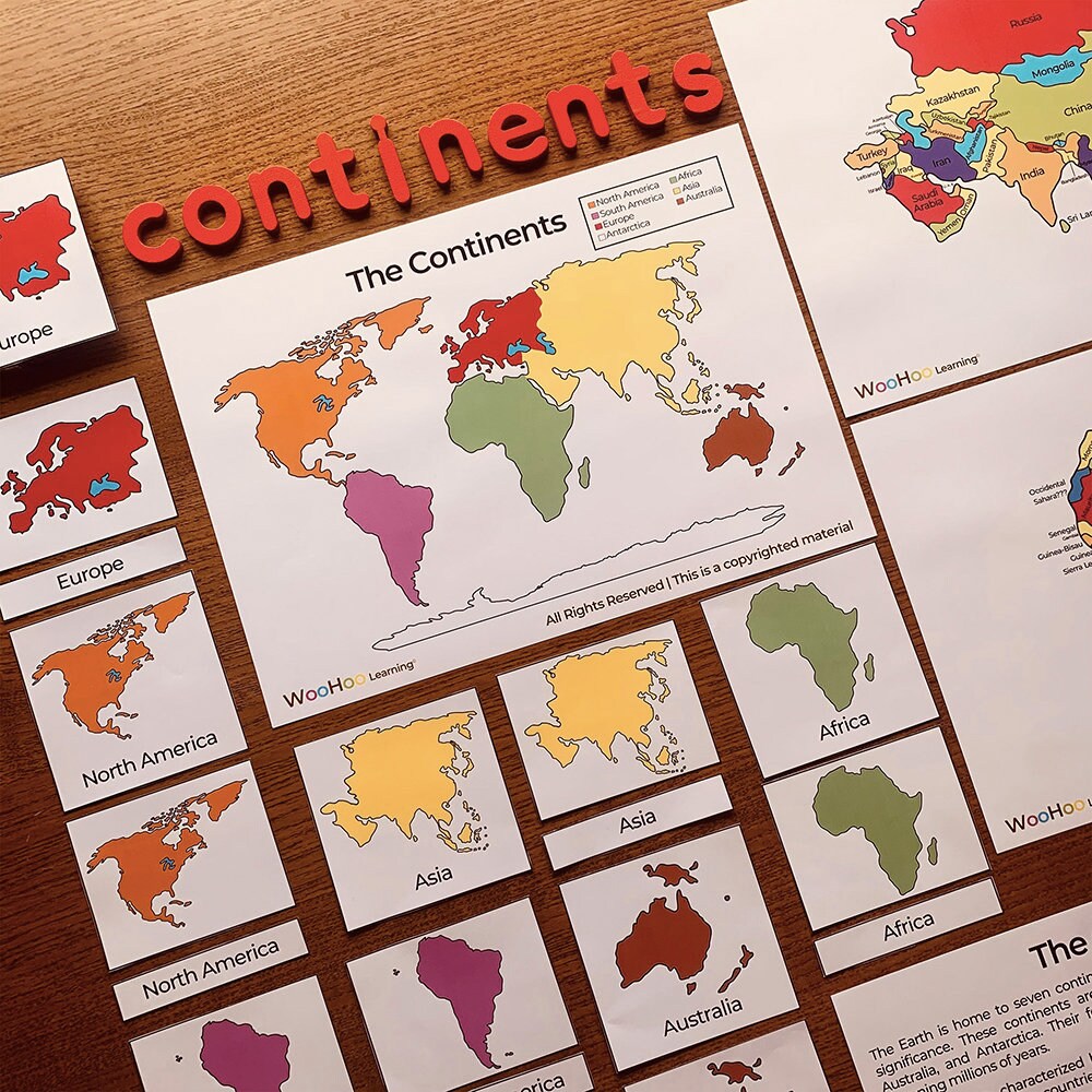 Asia Continent Unit Study Asia Flags Bundle Asia Geography Unit ...