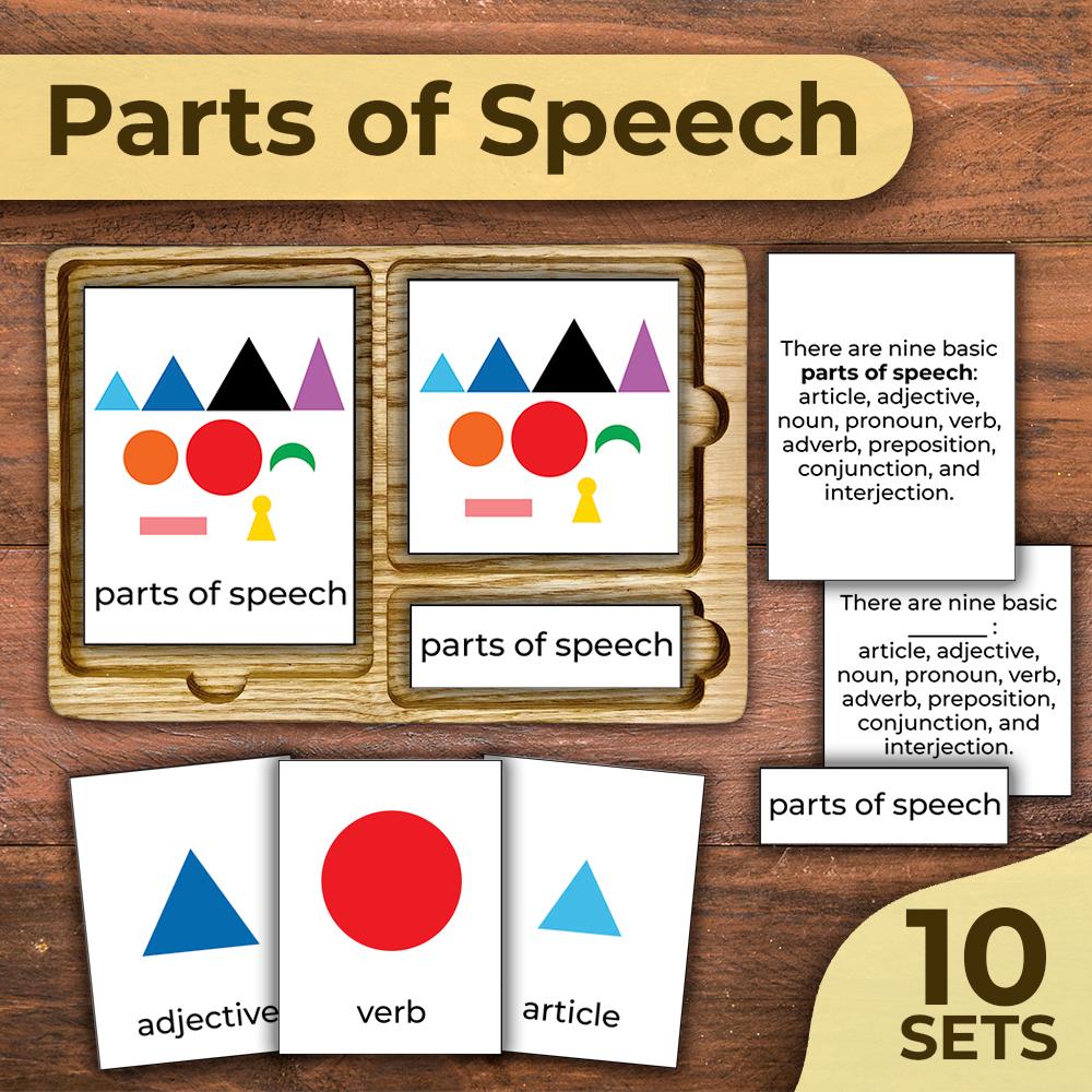 Montessori Grammar Symbols Parts of Speech Montessori Grammar 3 Part ...