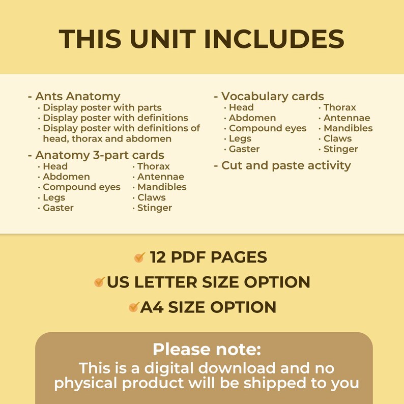 Ants Anatomy Parts of an Ant Anatomy Unit Study Ants Anatomy Nature ...