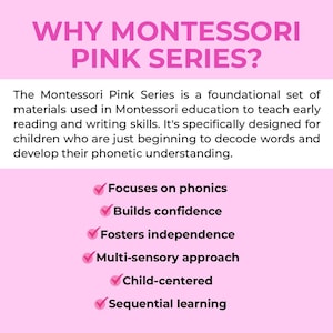 Montessori Pink Series Reading Sentences Pink Series Sentence Cards ...