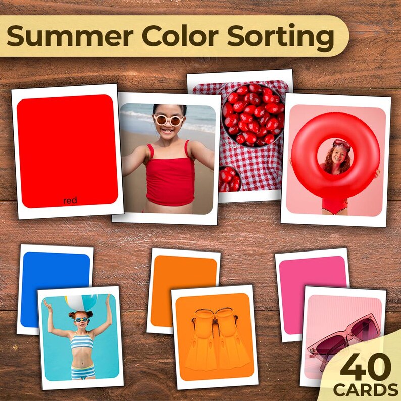 Four Seasons Matching Activity Bundle Color Sorting Activity Game ...