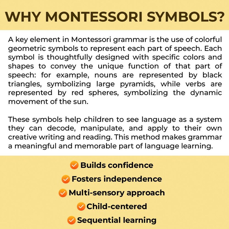 Montessori Grammar Language Printable Montessori Symbols Parts of ...