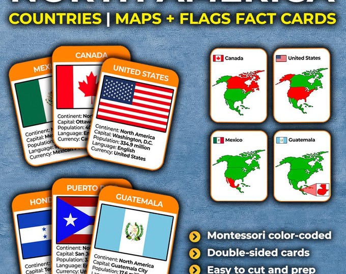 North American Countries, Countries of North America, Flags and Names ...