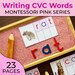 Montessori Pink Series Writing Pink Series Cards Montessori CVC Words ...