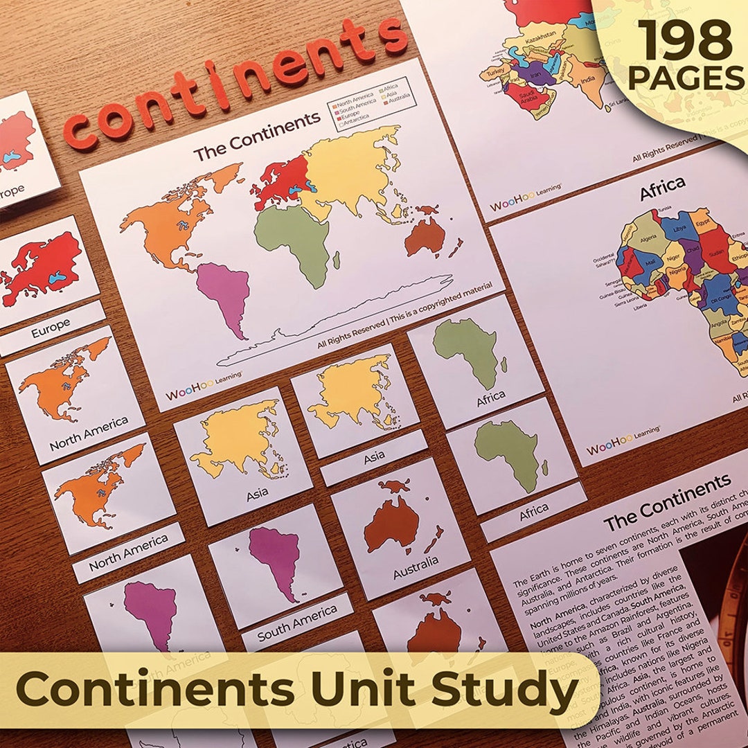 7 Continents Unit Study Montessori Geography Activities Montessori ...