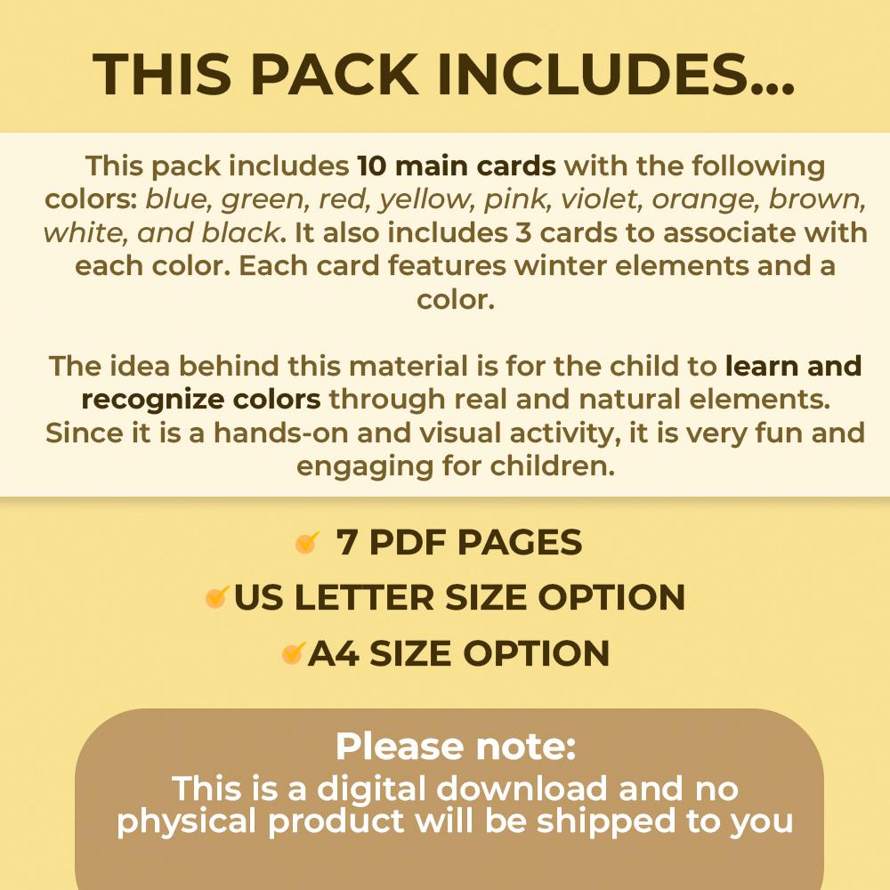 Color Sorting Toddler Activity Winter Color Sorting Color Matching ...